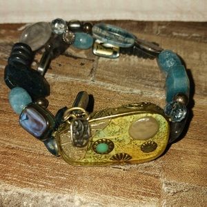 Silpada | Jewelry | Silpada Blue Shadow Box Stretch Bracelet | Poshmark